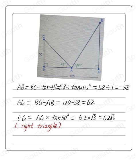 Solved In The Figure Below The Length Of Segment Cb Is 58 Units And The Length Of Segment Bg