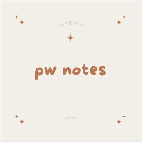 Pw Notes Everything Else On Carousell