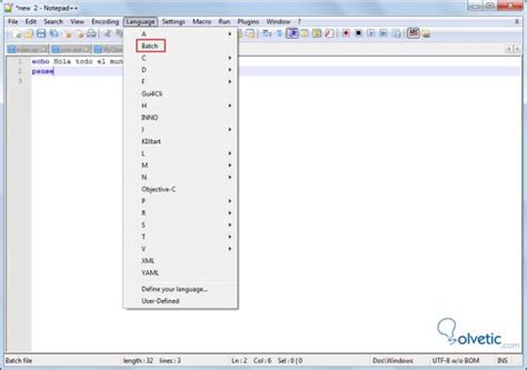 Windows 7 Creando Archivos Batch Bat Por Primera Vez Solvetic