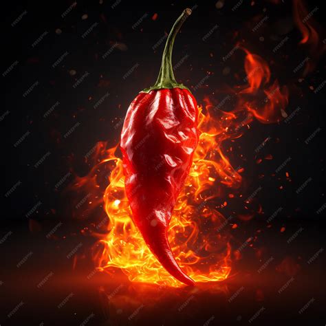 Premium Ai Image Flaming Hot Chilli Pepper