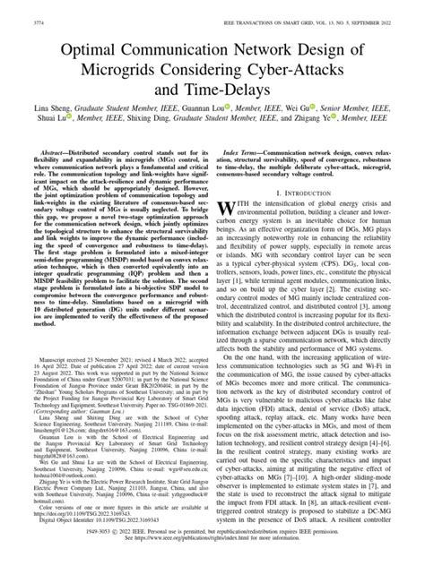 Optimal Communication Network Design Of Microgrids Considering Cyber