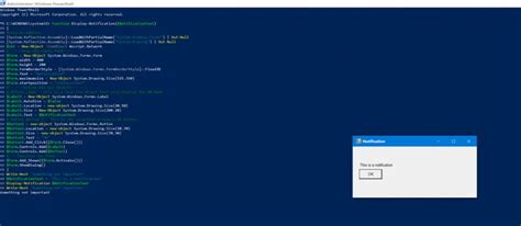 Powershell Output Notifications Ads Script