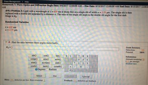 Solved Light With Wavelength Of Lambda 619 Nm Is Shone