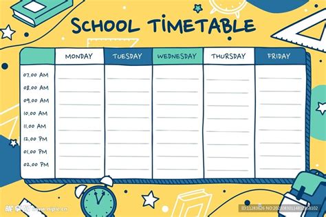 课程表卡通设计图 海报设计 广告设计 设计图库 昵图网