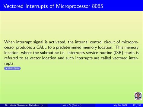 interrupts of microprocessor 8085 pdf