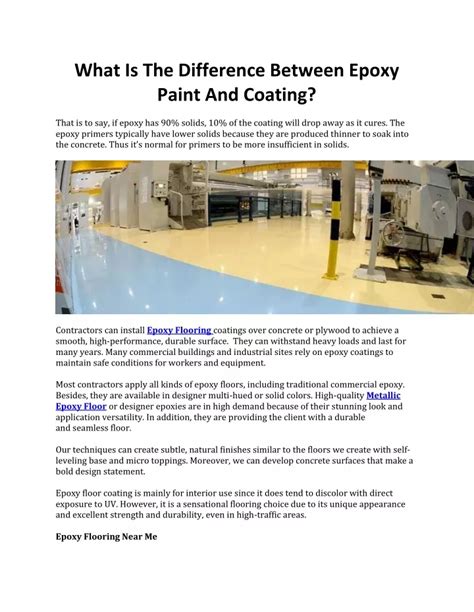 PPT What Is The Difference Between Epoxy Painting And Coating PowerPoint Presentation ID