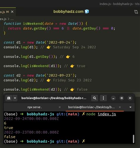 Check If A Date Is During The Weekend Using Javascript Bobbyhadz