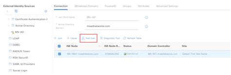 Cisco ISE Active Directory Integration MixedNetworks