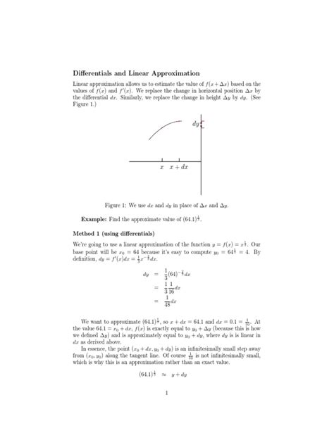 Differentials and Linear Approximation | PDF | Approximation | Teaching Mathematics