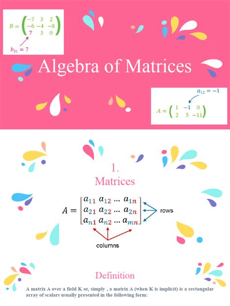 algebra of matrix pdf matrix mathematics scalar mathematics