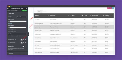 How To Use Advanced Data Table Widget Of Happy Elementor Addons