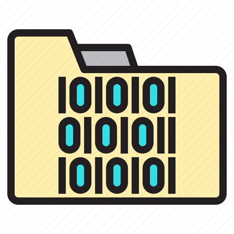 Binary Code File Network System Technology Web Icon Download On