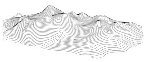 Detailed Contour Lines Representing A Mountainous Terrain In A Topographic Map Design Premium