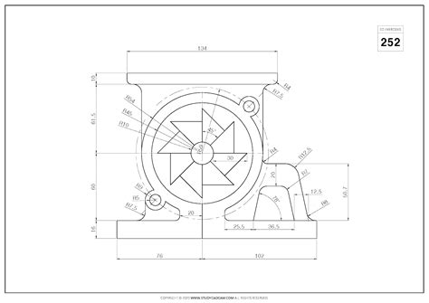 D CAD EXERCISES STUDYCADCAM Autocad Drawing Technical Drawing Planer Model Drawing