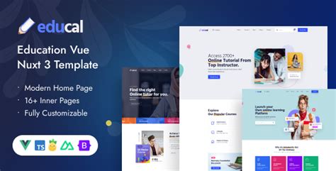 Educal Online Learning And Education Vue Nuxt Template By Theme Pure