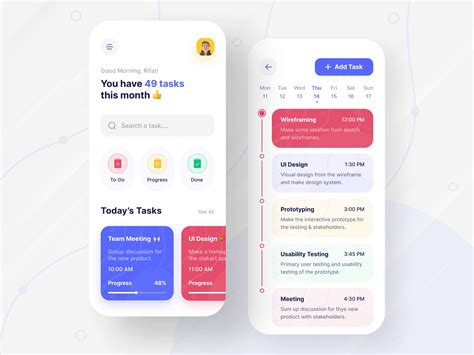 Task Management App Ui Design To Do List Task Schedule App Ui Design App Design Layout