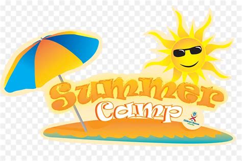 A Vibrant Clipart Illustration Featuring A Summer Camp Theme With A