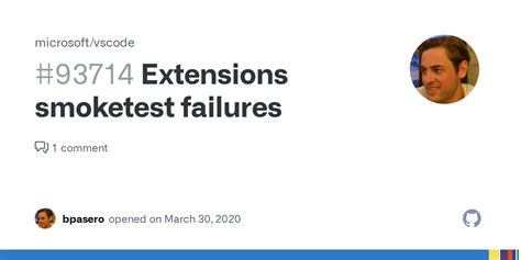 Extensions Smoketest Failures Issue Microsoft Vscode Github