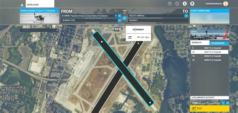 World Map Overiding Runway Selection User Interface Activities Microsoft Flight Simulator