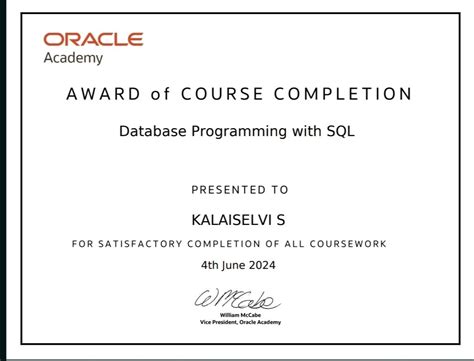 Kalaiselvi S On Linkedin Oraclecertification Databasemanagement Dba