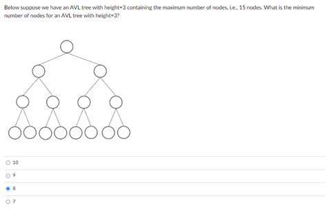 solved below suppose we have an avl tree with height 3