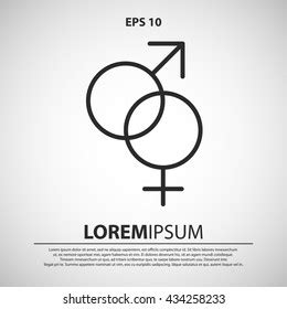 Sex Icon Male Female Line Icon Stock Vector Royalty Free 434940970 Shutterstock