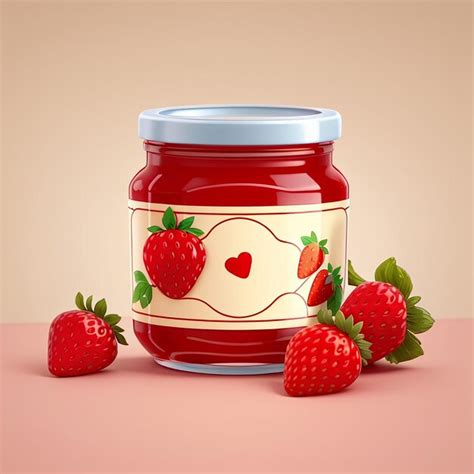 Icono De Dibujos Animados De Mermelada De Fresa Ilustración Icono De