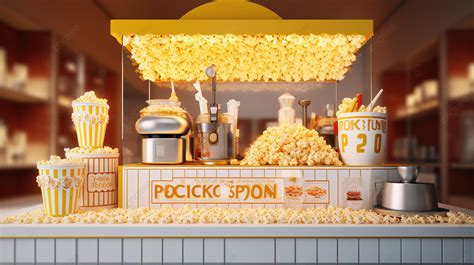 팝콘 가게에서 카운터의 3d 렌더링 영화 표 영화 티켓 영화관 배경 일러스트 및 사진 무료 다운로드 Pngtree