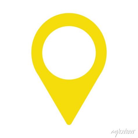 Yellow Color Map Pointer Icon Posters For The Wall Posters Orange Yellow Destiny Myloview Com