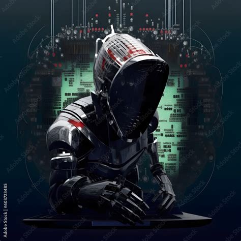 Hacker With Hoodie Concept Of Cybercrime Cyberattack Scammer Etc Ai Generated Stock