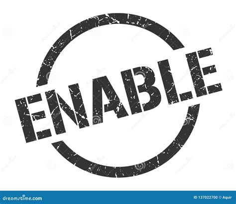 Enable Stamp Stock Vector Illustration Of Black Grungy 137022700