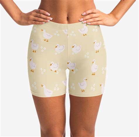 Floral Duck Age Regression Cycle Shorts Agere Yellow Ducky Etsy