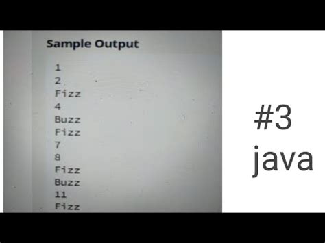Java Fizzbuzz Problem Hacker Rank YouTube