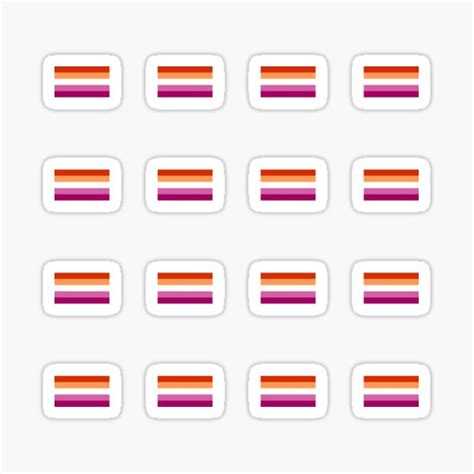 Lesbian Flag Sticker Pack 16 Lesbians Stickerpack Sticker For Sale By Ideasforartists