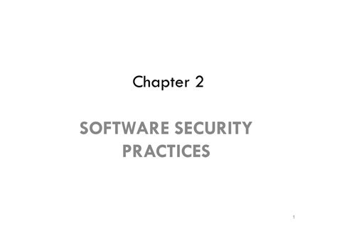 Chapter Software Security Practices Integrative Programming Studocu