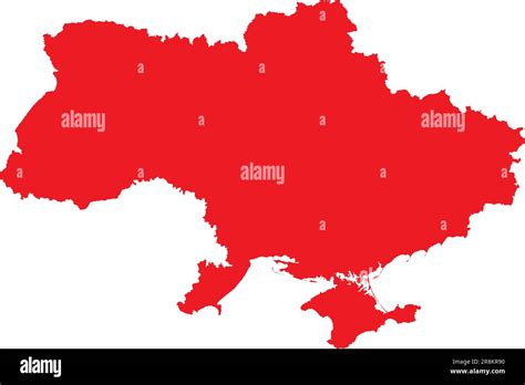 Red Cmyk Color Map Of Ukraine Stock Vector Image And Art Alamy
