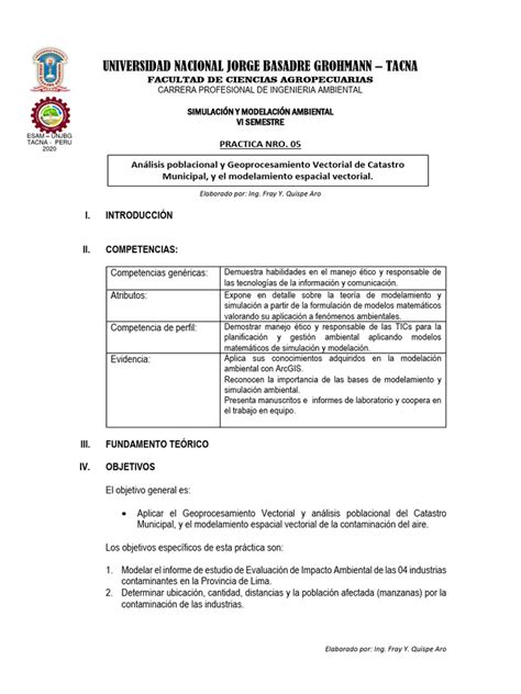 P 05 Análisis Poblacional Y Geoprocesamiento Vectorial De Catastro Municipal Y El
