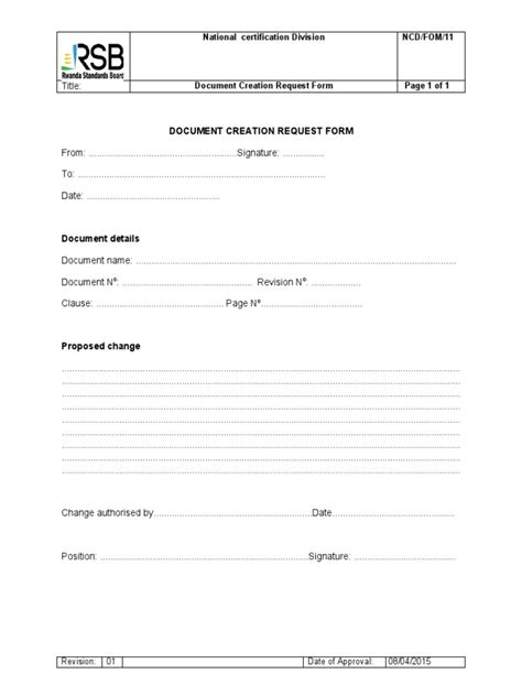 document creation request form pdf