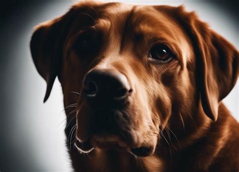 Premium Photo | A red labrador retriever dog
