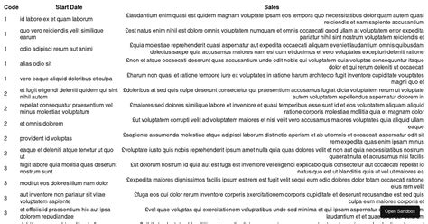 Vue Data Table Codesandbox