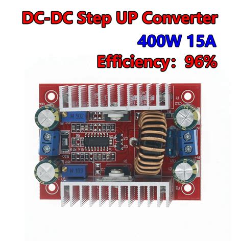 Dc 400w 15a 스텝 업 부스트 컨버터 정전류 전원 공급 장치 Led 드라이버 85 50v ~ 10 60v 전압