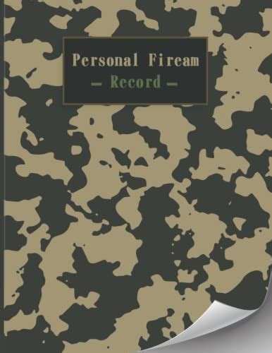 Personal Firearm Record Inventory Log Book For Gun Owners Tracker