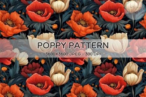 Poppy Pattern Graphic By Implydesign · Creative Fabrica