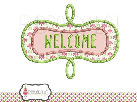 Girly Monogram Frame Applique Embroidery Design By Embroidalot