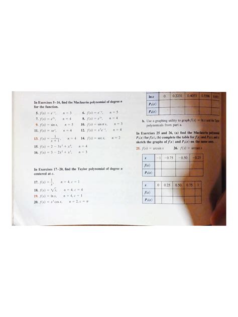 power series and taylor polynomials packet with solutions from larson