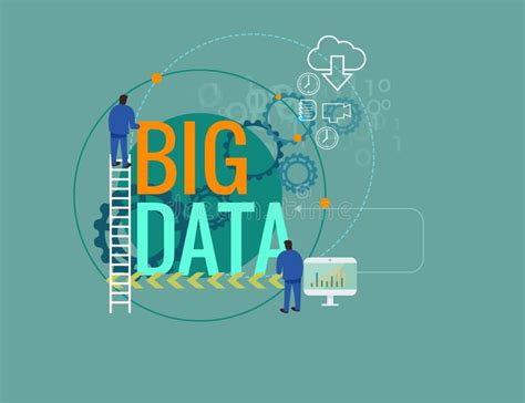 Data Analytic And Big Data Concept Vector Illustration Stock Vector Illustration Of Symbol