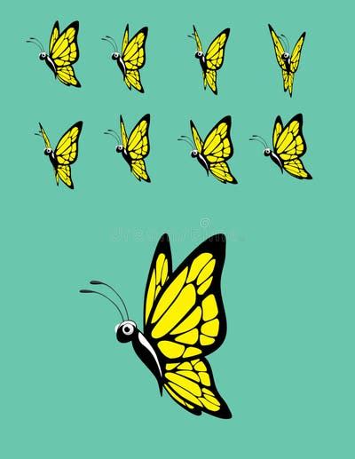 Butterfly Animation Frame Frame Stock Illustrations 77 Butterfly