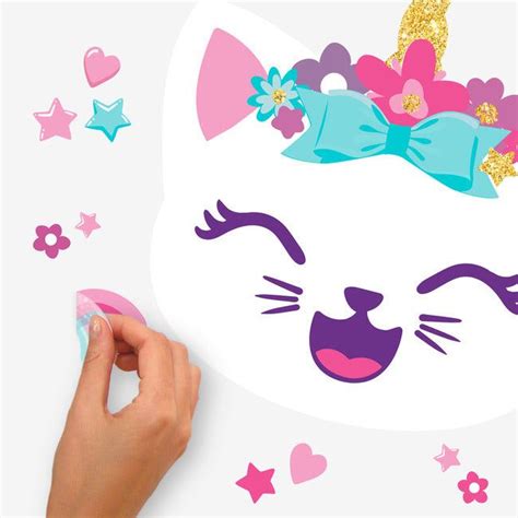 Like Nastya Unicorn Cat Giant Peel And Stick Wall Decals Walphabet