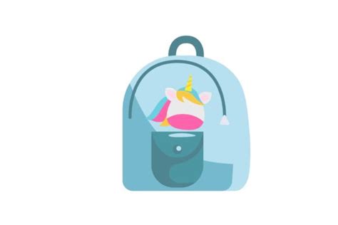Unicorn Backpack Graphic By Magsikaart · Creative Fabrica