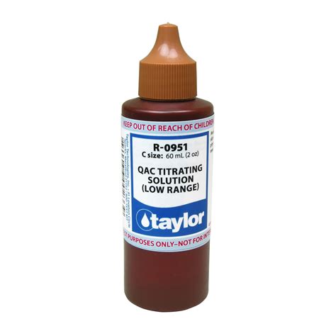 Qac Titrating Solution Lo Range 2 Oz Dropper Bottle Taylor
